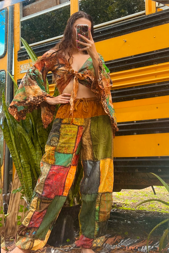 Rainbow Patchwork Joggers – BUDDS BUS SHOP