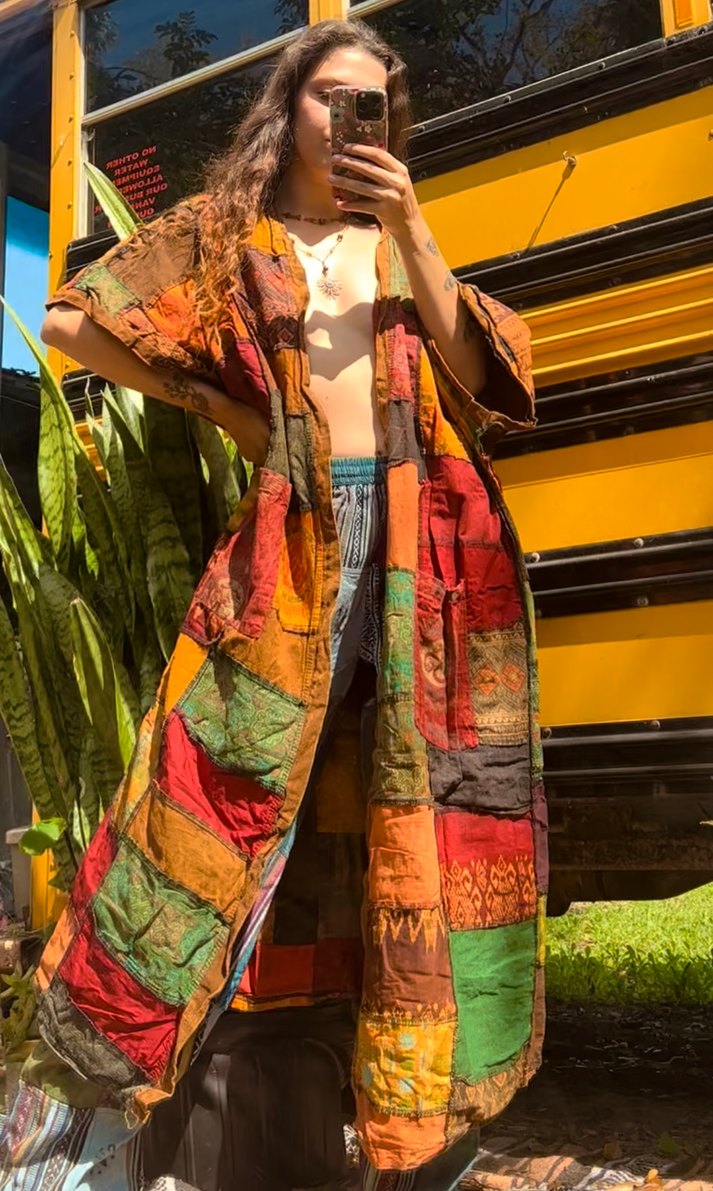 Patchwork Kimono/Smock – BUDDS BUS SHOP